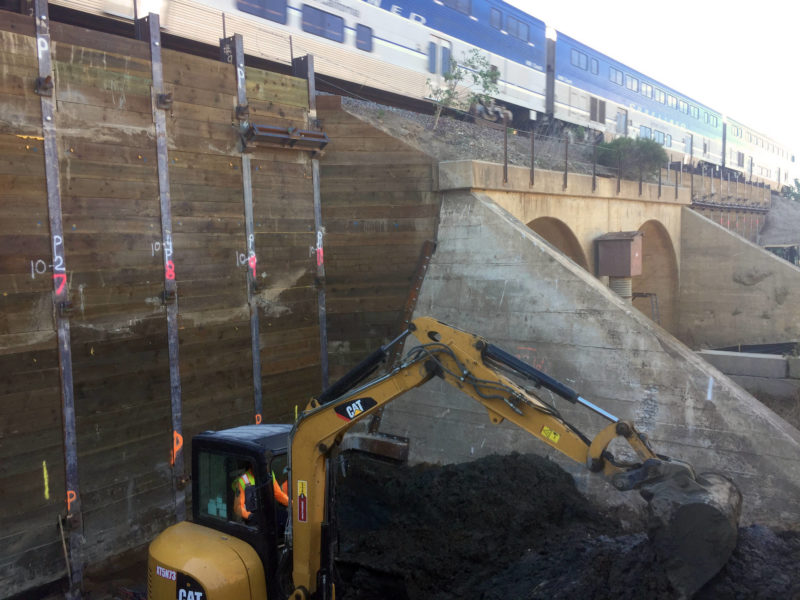 Temporary Shoring Project for Railroad Traffic & Beach Access