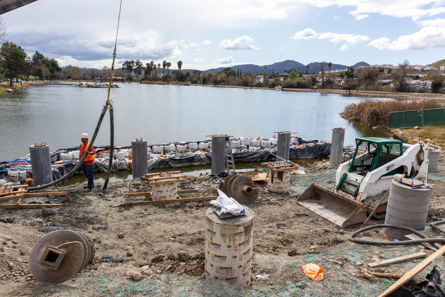 Deck Caissons/Drilled Pier Construction in Santee Lakes, CA
