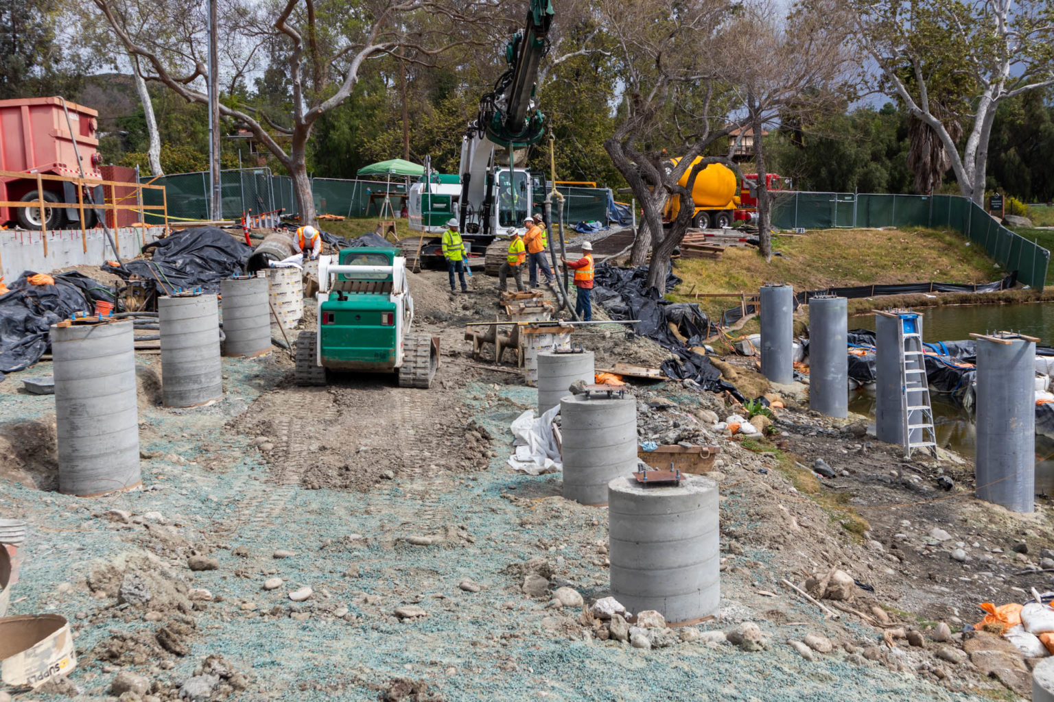 Deck Caissons/Drilled Pier Construction in Santee Lakes, CA