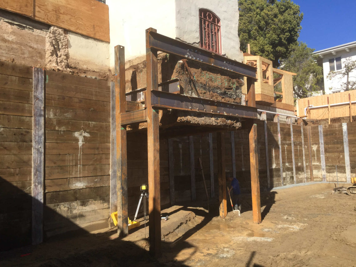 Temporary Shoring for Historic Home in Coronado, CA