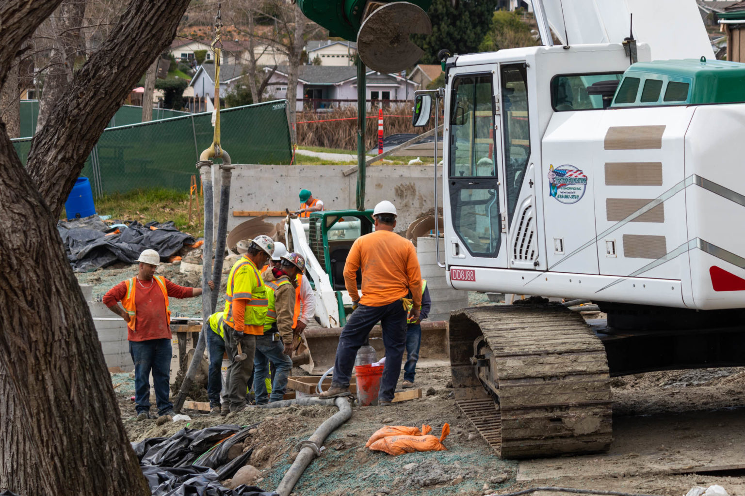 Deck Caissons/Drilled Pier Construction in Santee Lakes, CA