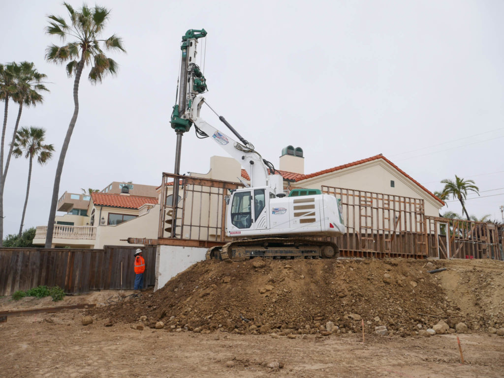 Temporary Shoring Wall for Home Remodel in La Jolla, CA