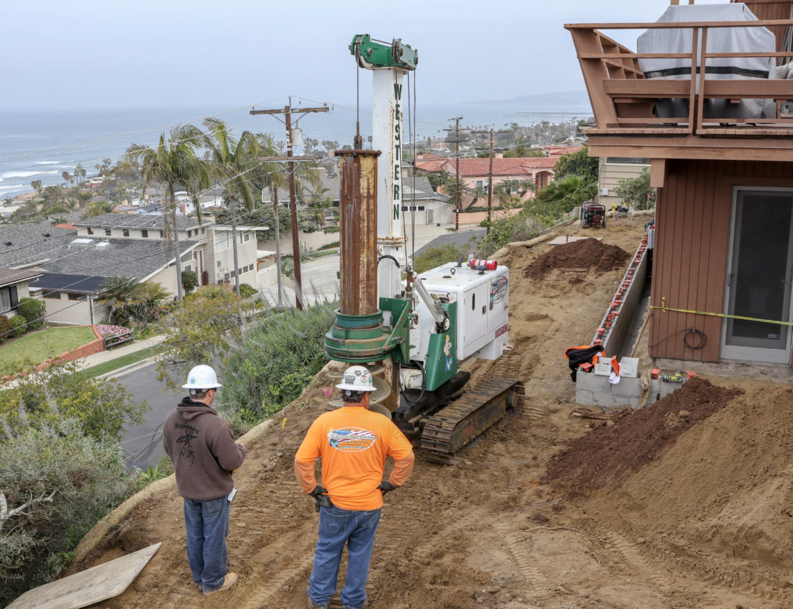 Caisson Drilling Project in La Jolla, CA | Pool & Wall Caissons
