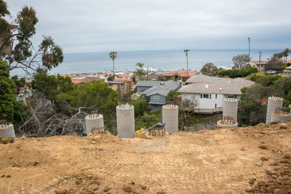Caisson Drilling Project in La Jolla, CA | Pool & Wall Caissons