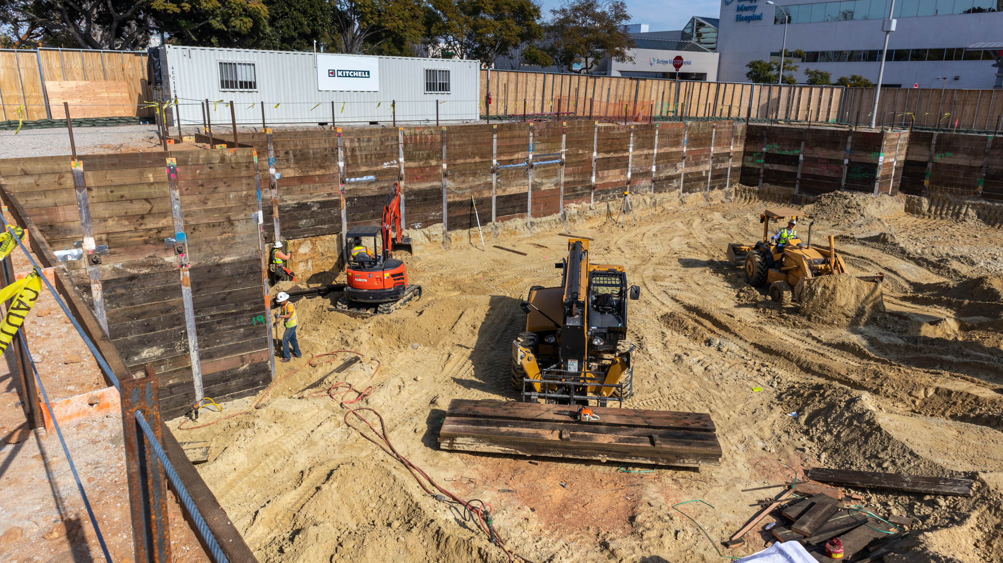 Temporary Shoring System at Scripps Mercy Center, San Diego